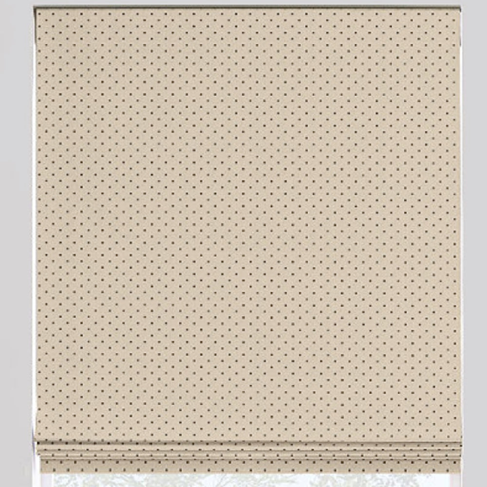 Polka Dot Flat Roman Shade - Revibe Designs