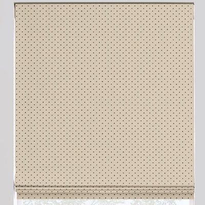 Polka Dot Flat Roman Shade - Revibe Designs